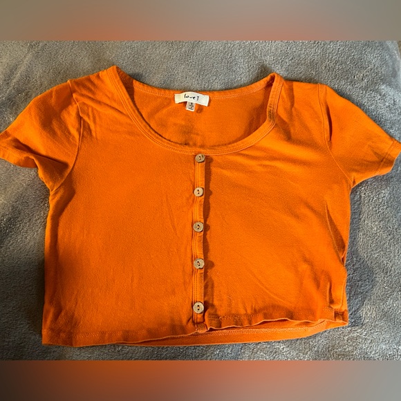 love J | Tops | Orange Crop Top | Poshmark